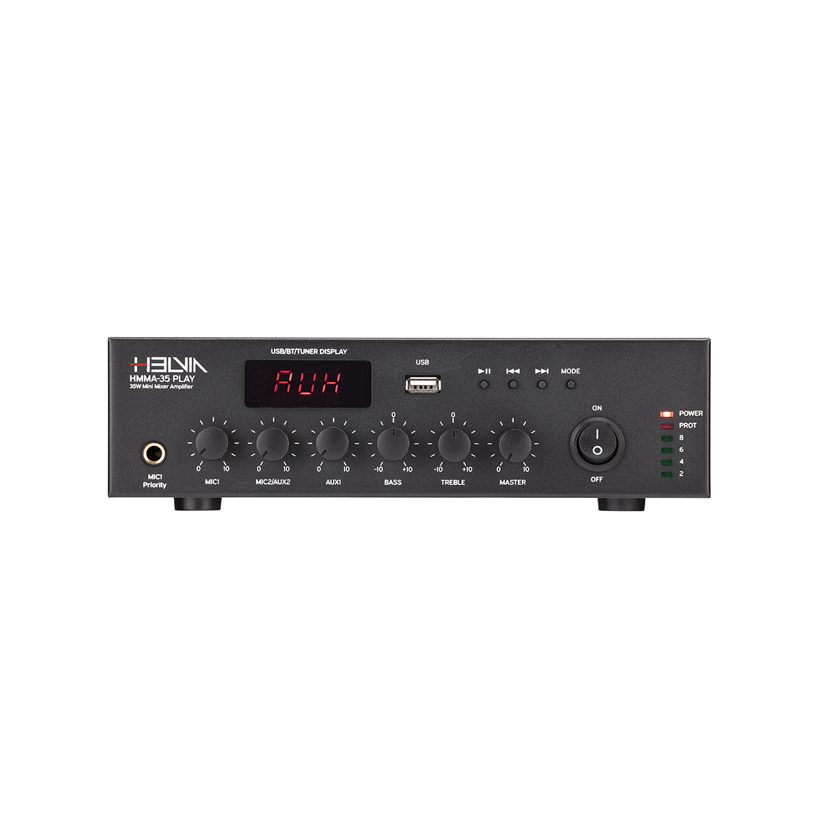 35W Mini Digital Mixer-Amplifier with USB/FM/BT - HELVIA - Set up your ...