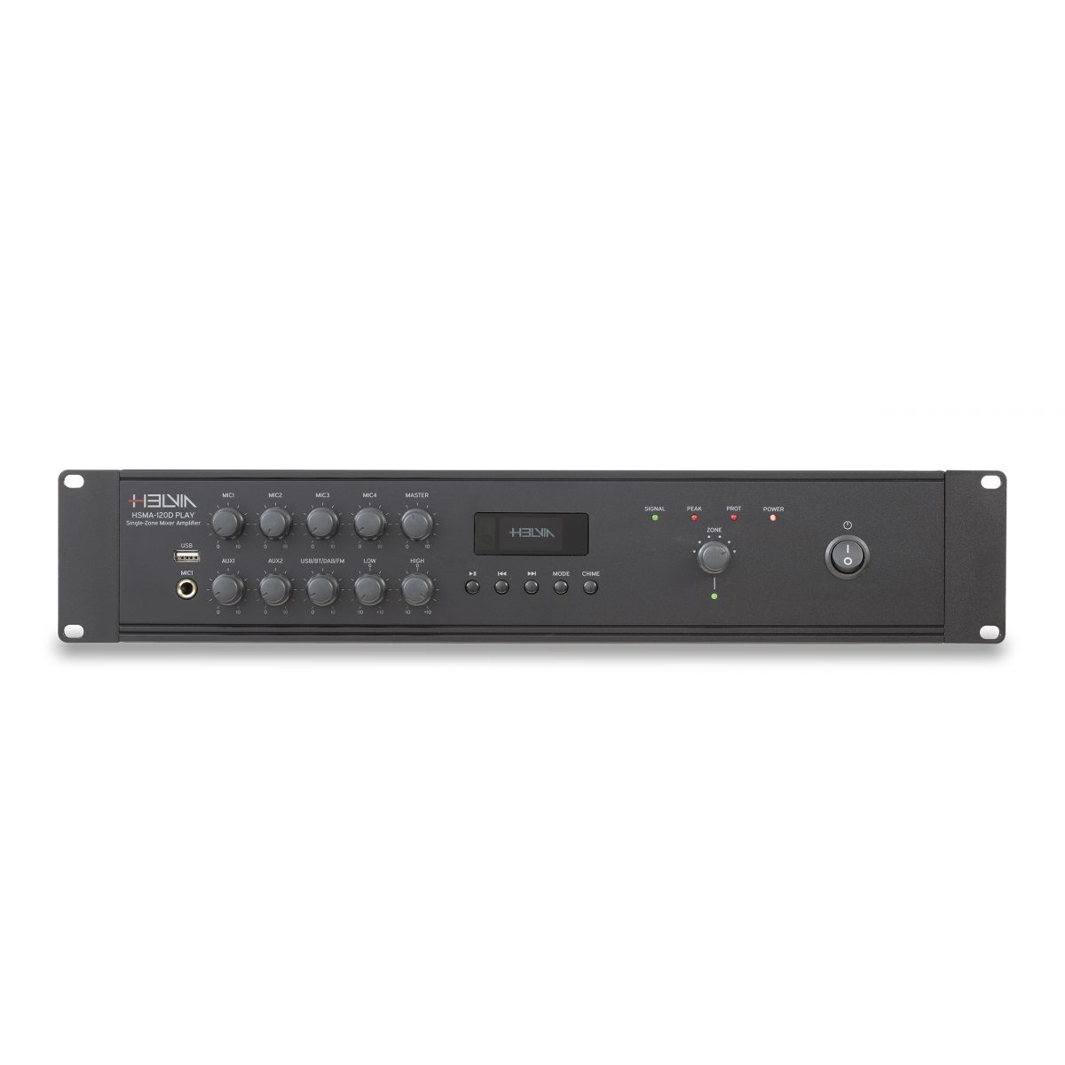 2U 120W Single-Zone Mixer Amplifier with DAB+/FM/USB/BT - HELVIA - Set up your solutions